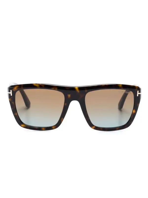 TOM FORD Tortoiseshell D-frame Sunglasses - Brown