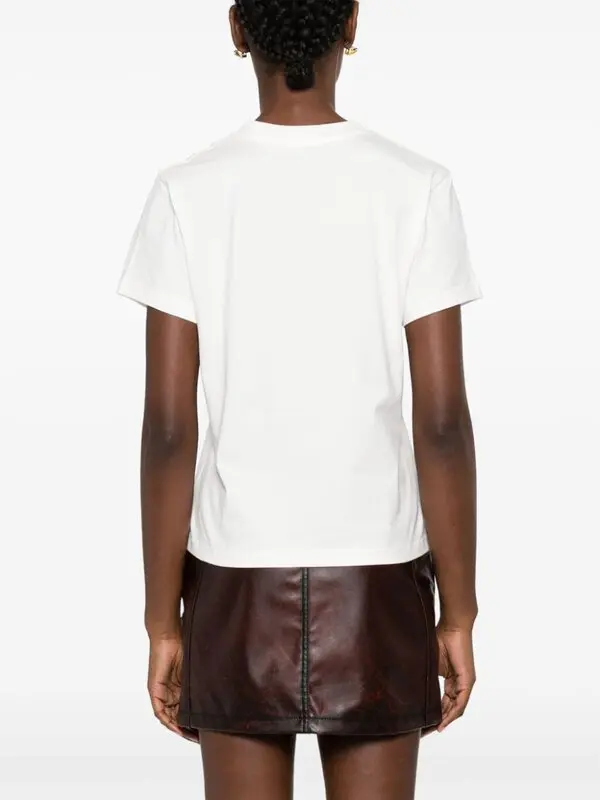 COURREGES Logo-appliqué T-shirt - White