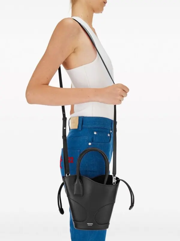 FERRAGAMO Logo-print Cut-out Tote Bag