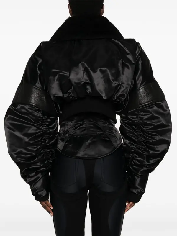 MUGLER Corset-style Draped Bomber Jacket