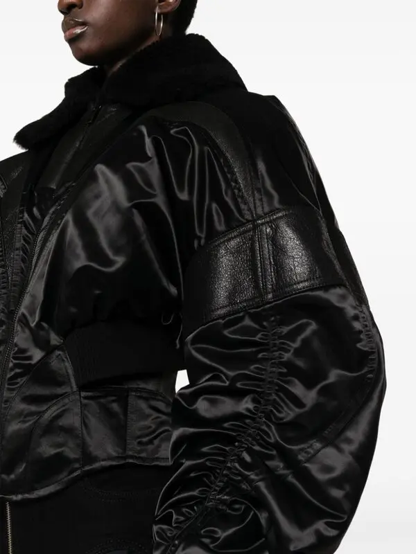 MUGLER Corset-style Draped Bomber Jacket