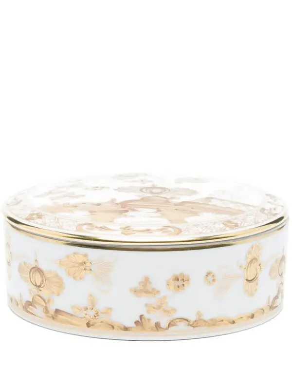 GINORI 1735 Aurum Trinket Box - White