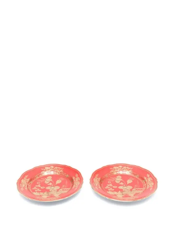 GINORI 1735 Rubrum Porcelain Plate - Red