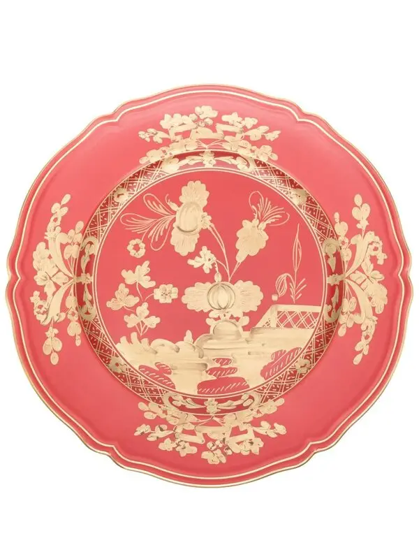 GINORI 1735 Rubrum Porcelain Plate - Red