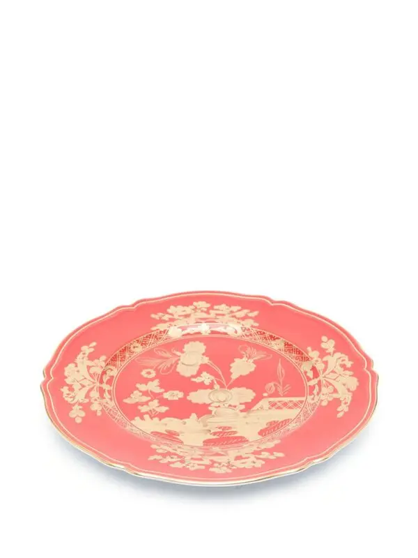 GINORI 1735 Rubrum Porcelain Plate - Red