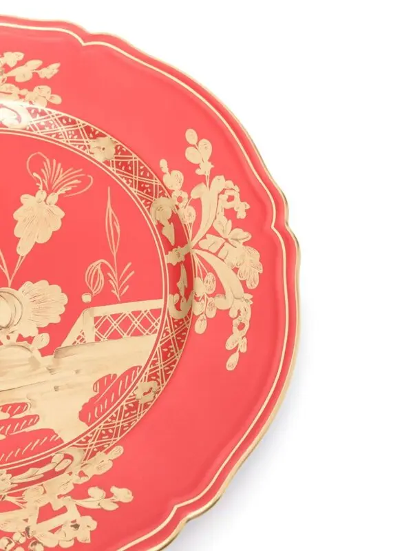 GINORI 1735 Rubrum Porcelain Plate - Red