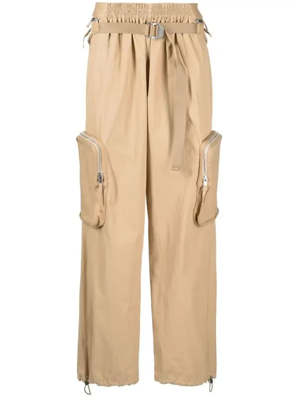 DION LEE Belted Straight-leg Trousers
