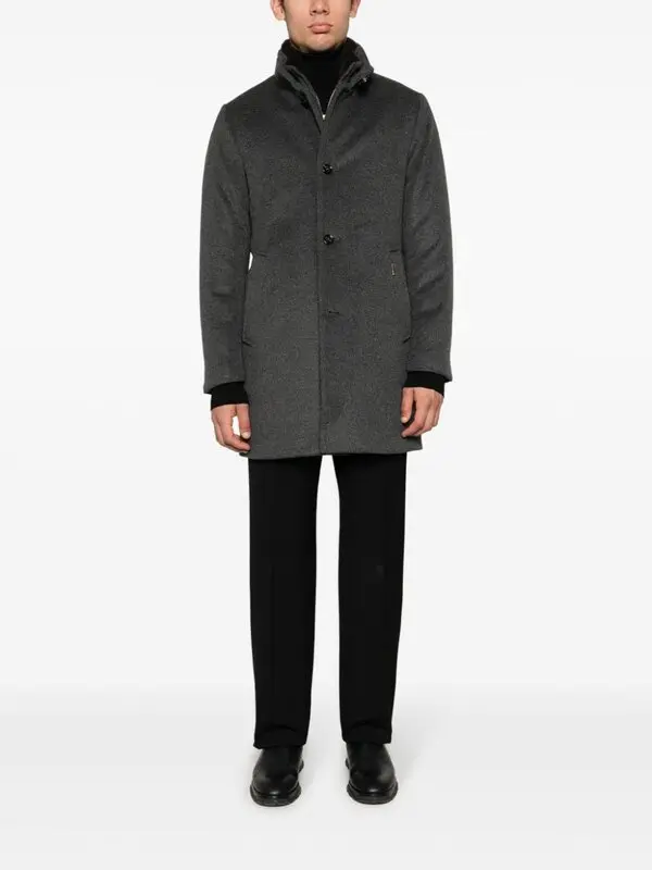 MOORER Bond-fur-le Padded Coat - Grey