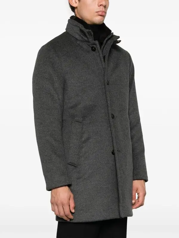 MOORER Bond-fur-le Padded Coat - Grey