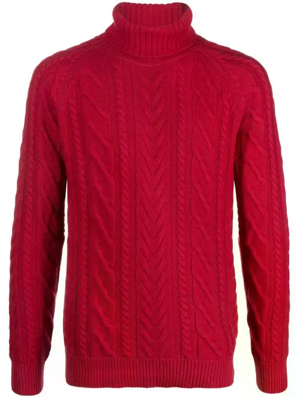 MOORER Alberic-ara Cashmere Jumper - Red