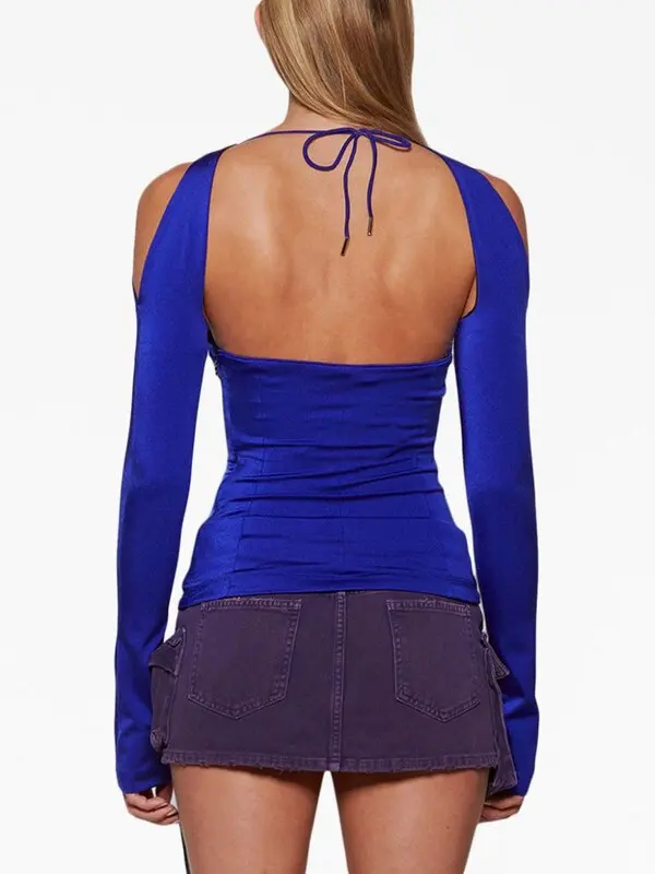 Attico Zane Cut-out Top - Blue