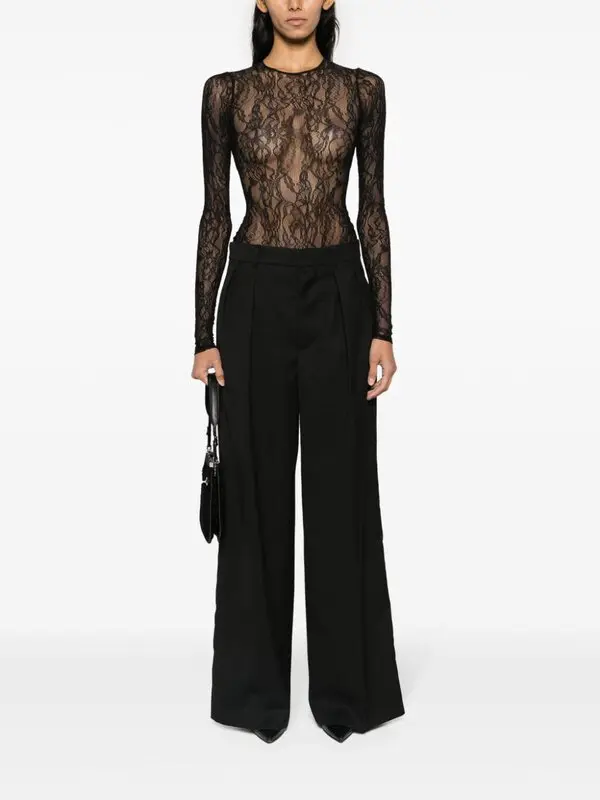 Wardrobe.NYC Pleated Wide-leg Trousers - Black