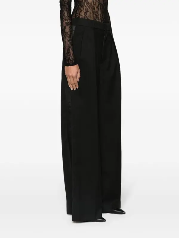 Wardrobe.NYC Pleated Wide-leg Trousers - Black