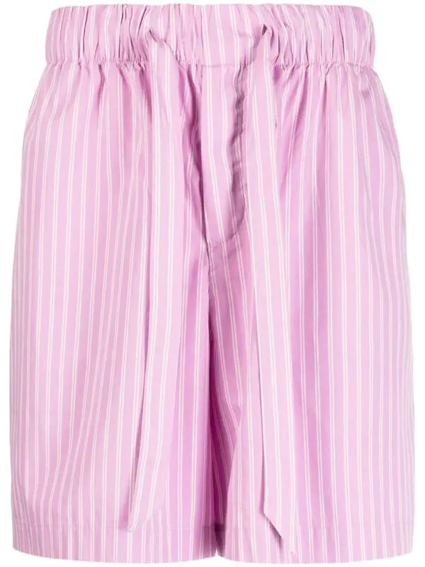TEKLA Striped Cotton Pyjama Shorts