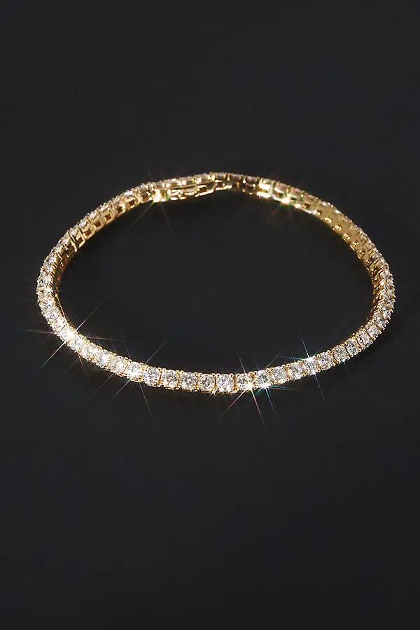 FINE DIAMONDS BY ANTHROPOLOGIE Classic Diamond Tennis Bracelet - Gold