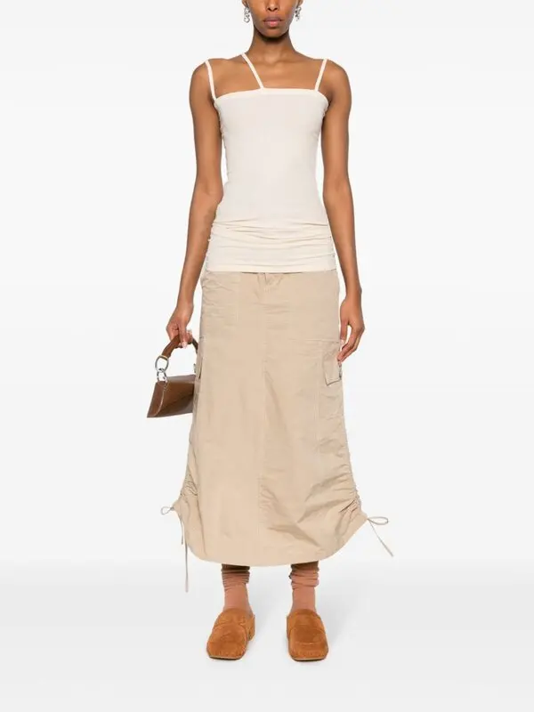 BASERANGE Nida Square-neck Top - Neutrals