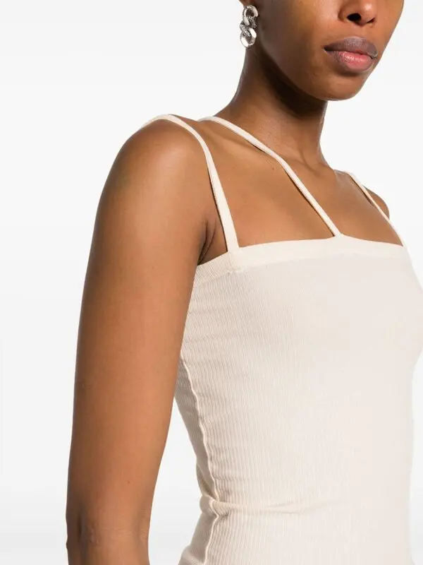 BASERANGE Nida Square-neck Top - Neutrals
