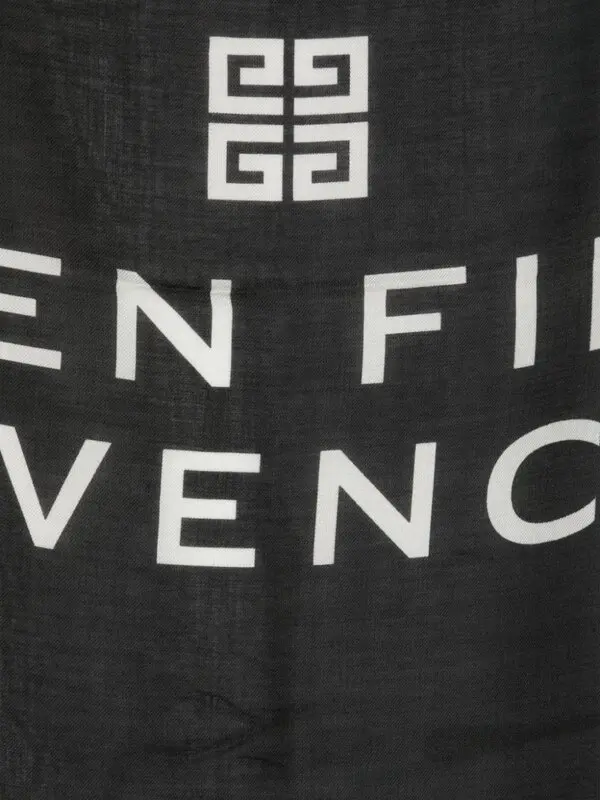 Givenchy Logo-print Frayed Scarf