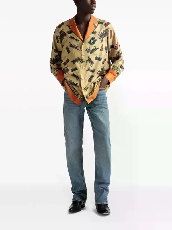 Bally Graphic-print Silk Shirt