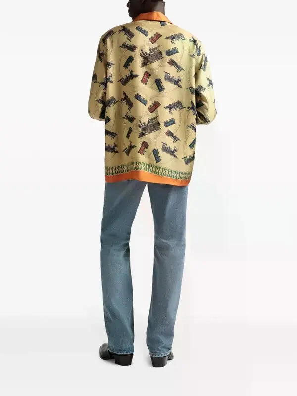Bally Graphic-print Silk Shirt