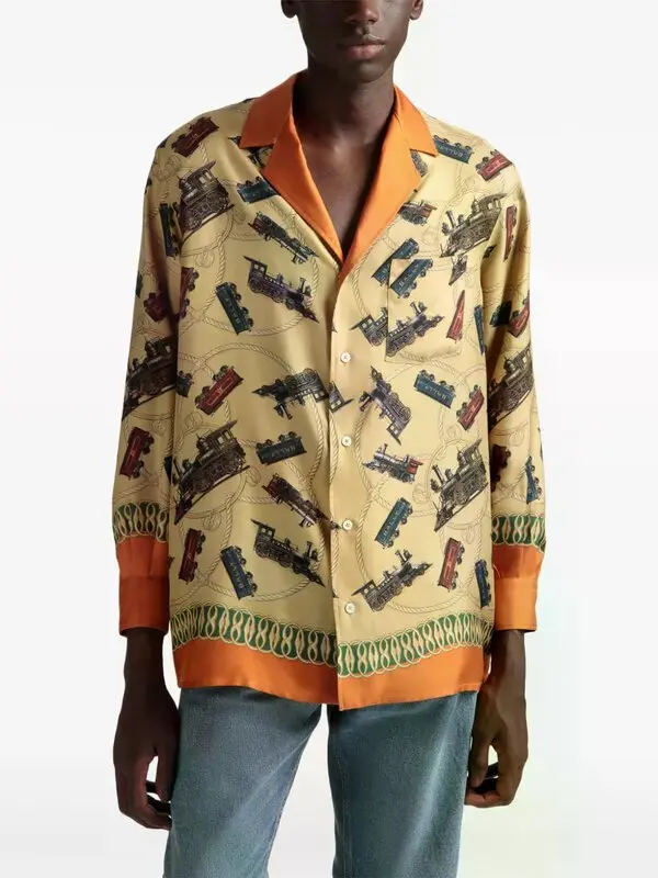 Bally Graphic-print Silk Shirt