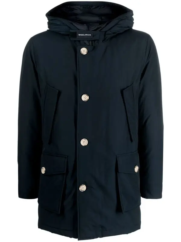 Woolrich Logo-patch Padded Parka - Blue