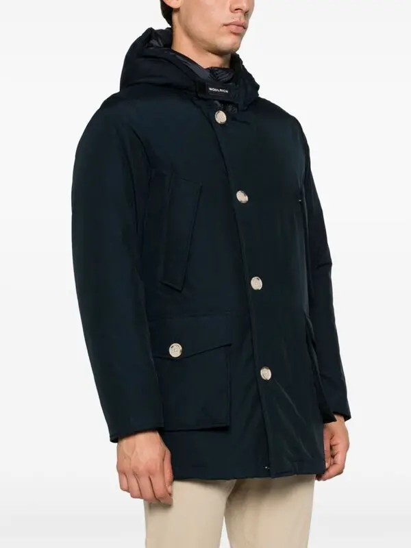 Woolrich Logo-patch Padded Parka - Blue