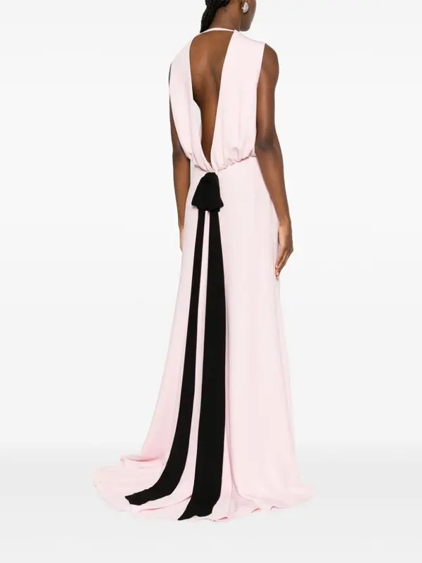 Valentino Garavani Bow-embellished Silk Gown