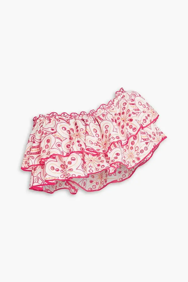 Charo Ruiz Ibiza Flamingo Cropped One-shoulder Top - Fuchsia