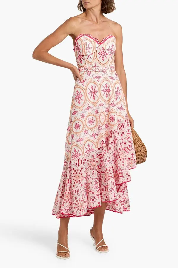 strapless open back dress Blaise Pink Satin Maxi Dress - US 0 main image 0