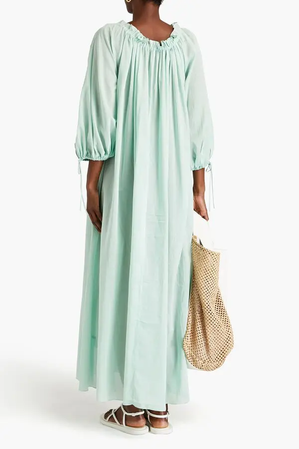 knee length dresses for ladies Honeymoon Cream Maxi Hawaiian Dress for Every Occasion – Lavahut main image 0