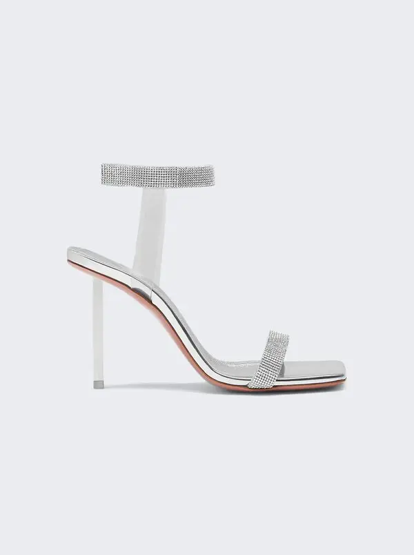 Amina Muaddi Rih Slipper - Silver