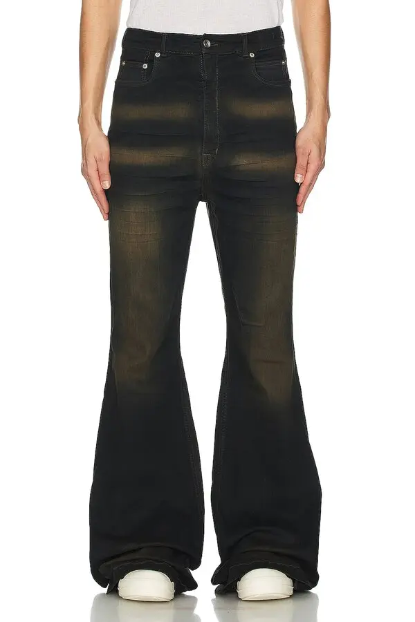 Rick Owens Bolan Bootcut Denim Jean In Grey In Mud - 44% Off