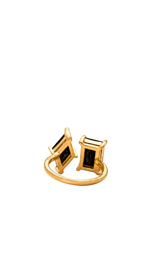 Ettika Kelly Ring - Black & Gold