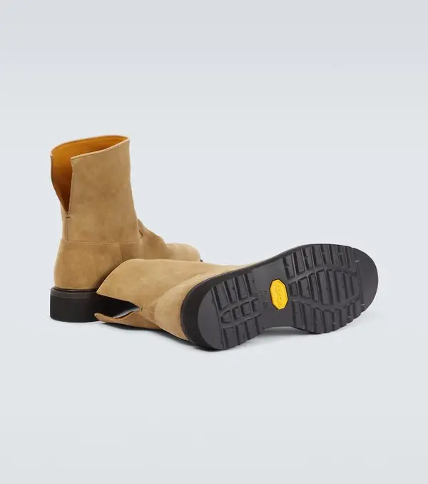 Auralee Suede Ankle Boots In Beige - 40% Off | Editorialist