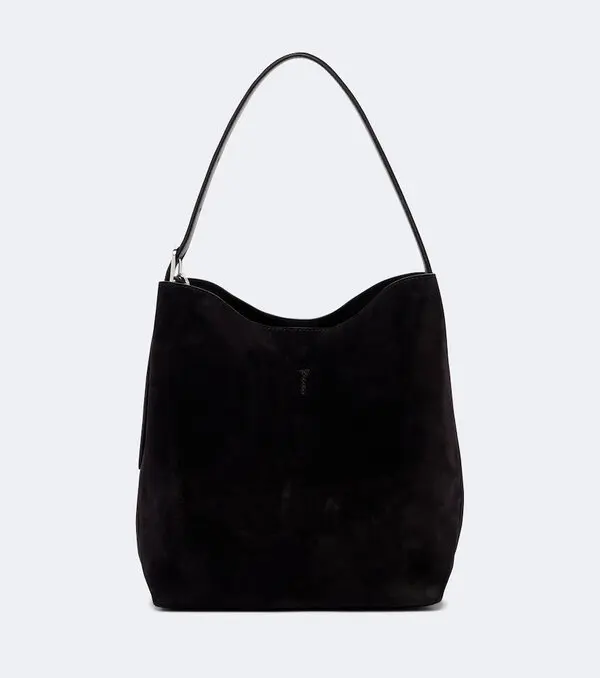 TOTEME Belted Suede Tote Bag - Brown
