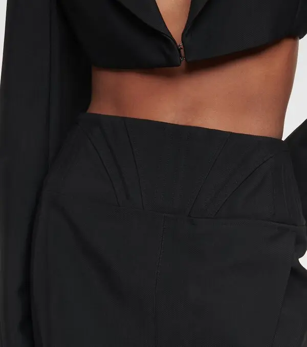 MUGLER High-rise Pencil Skirt - Black