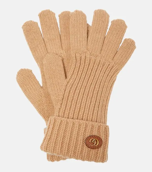 Gucci Wool And Cashmere Gloves - Beige