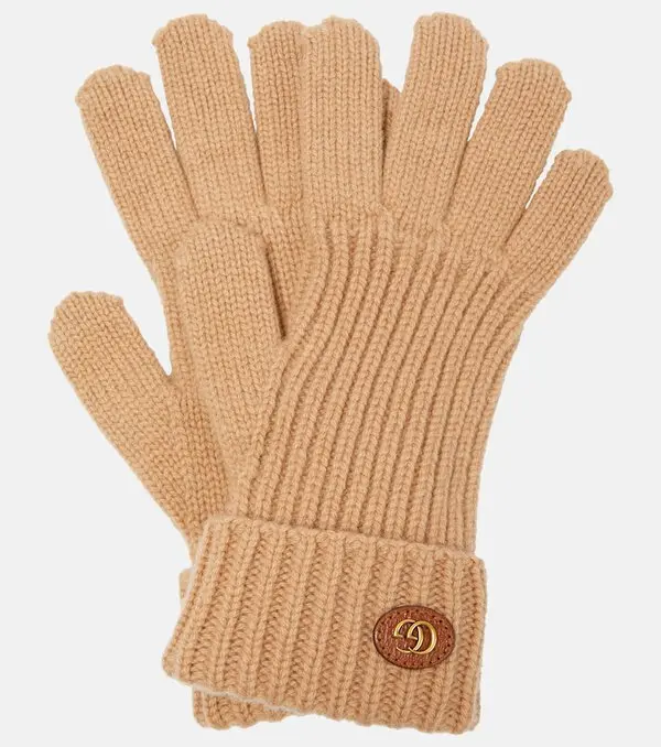 Gucci Wool And Cashmere Gloves - Beige