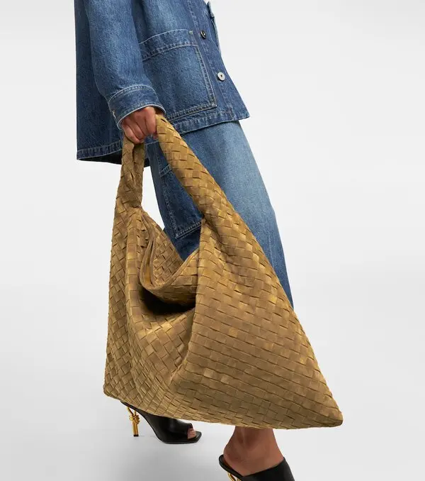 Bottega Veneta Hop Large Suede Tote Bag