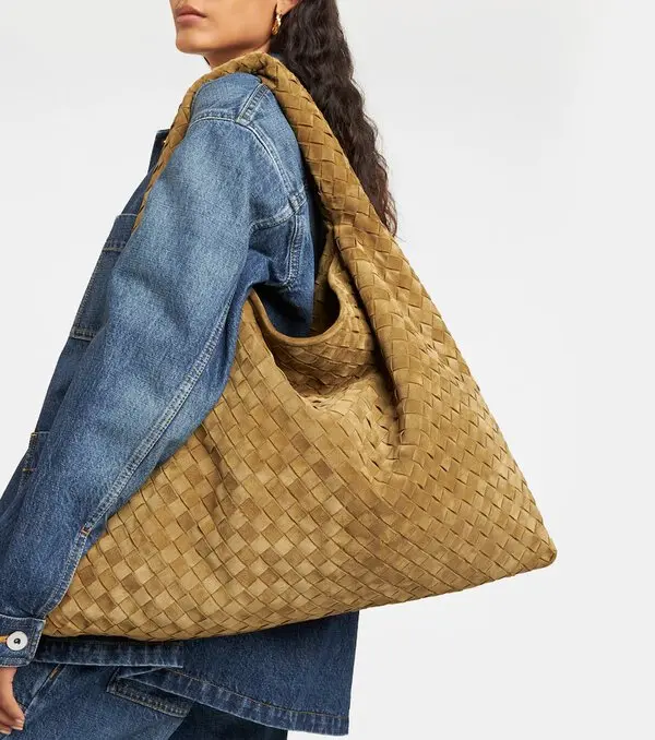 Bottega Veneta Hop Large Suede Tote Bag