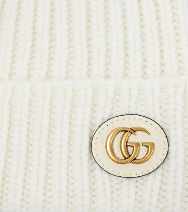 Gucci Wool And Cashmere Beanie - White