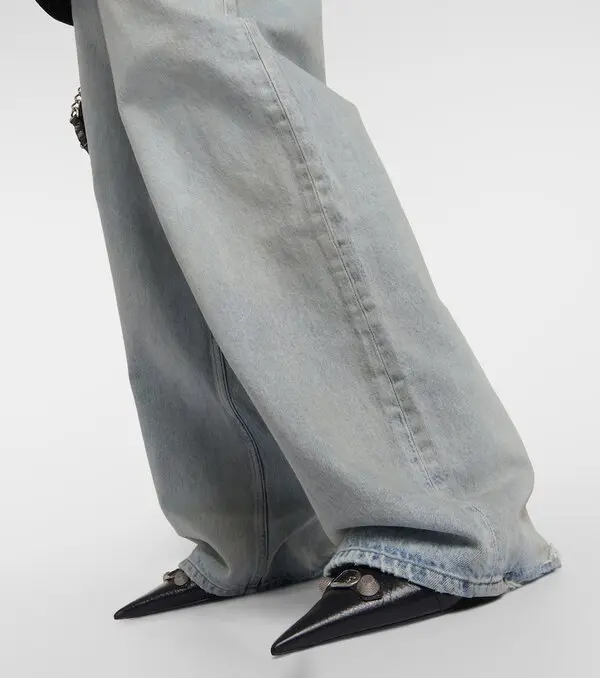 Balenciaga Mid-rise Wide-leg Jeans - Blue