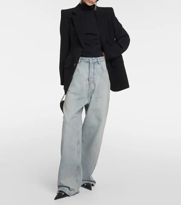 Balenciaga Mid-rise Wide-leg Jeans - Blue