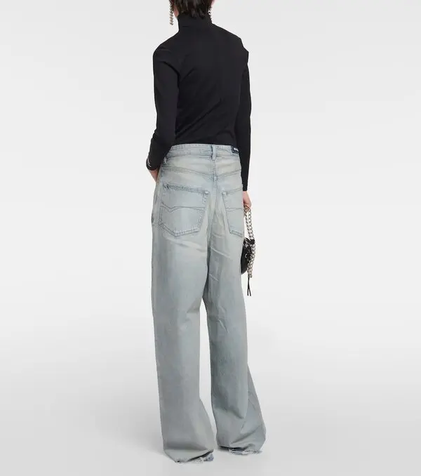 Balenciaga Mid-rise Wide-leg Jeans - Blue