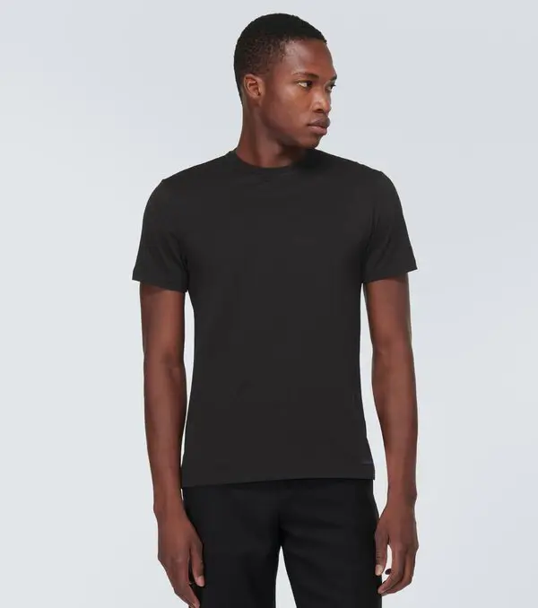 Ralph Lauren Purple Label Cotton Jersey T-shirt - Black
