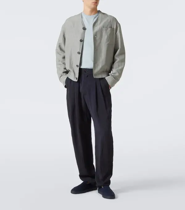 Giorgio Armani Canvas Slip-on Shoes