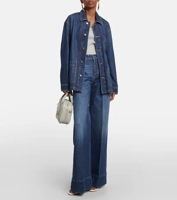 Bottega Veneta High-rise Wide-leg Jeans - Blue
