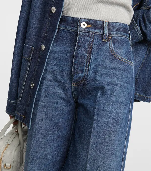 Bottega Veneta High-rise Wide-leg Jeans - Blue