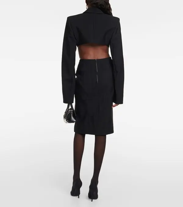 【Mugler】 Croppedブレザー Mugler Cropped Blazer In Black - 50% Off | Editorialist